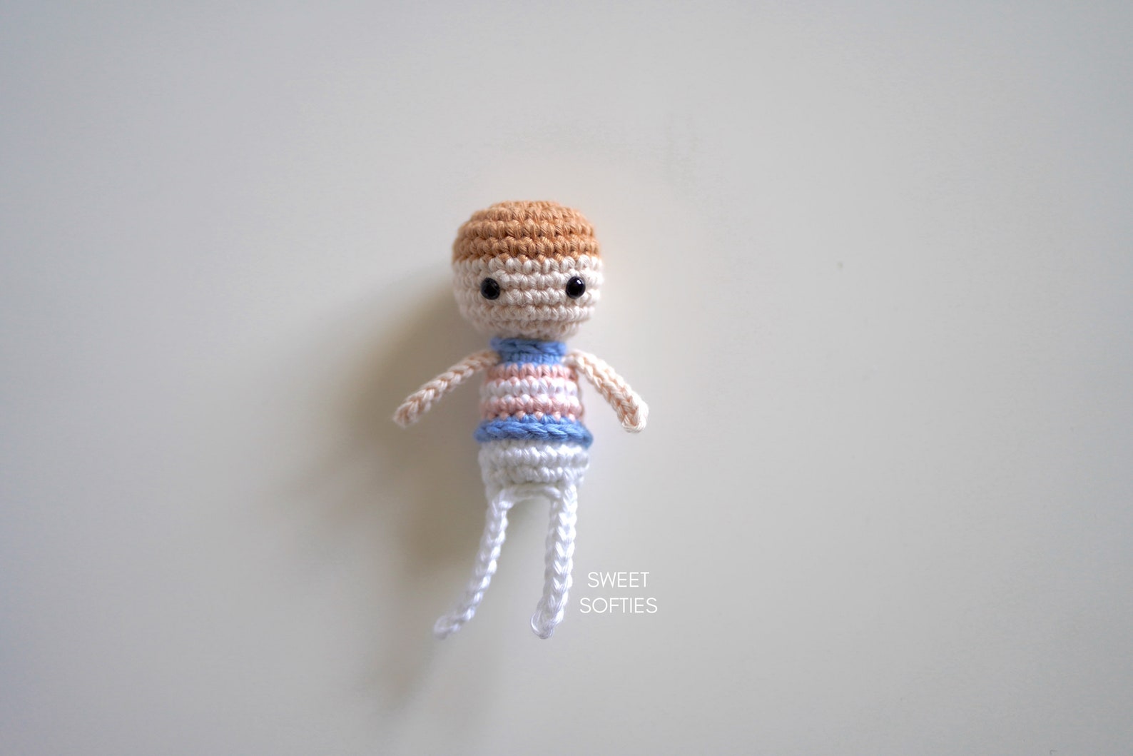 Pocket People Crochet Pattern · Amigurumi Tutorial Keychain Charm No ...