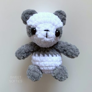 Pocket Panda Crochet Pattern · Amigurumi PDF Tutorial Baby Stuffed ...