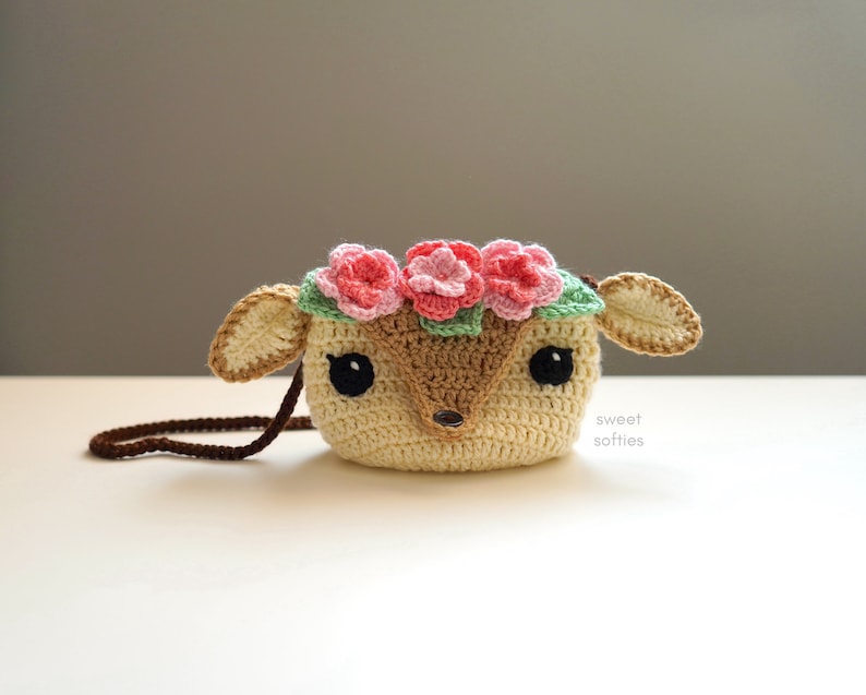 Floral Deer Bag, Free Crochet Pattern PDF Tutorial · DIY Whimsical ...