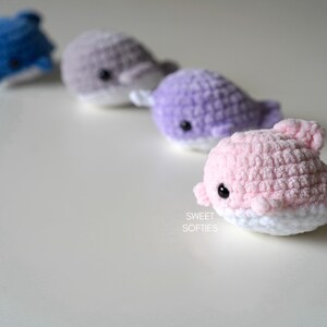 3-in-1 Flipper Friends Pocket Whale, Narwhal, Dolphin Amigurumi Crochet ...