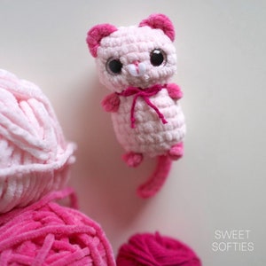 Pocket Kitty Cat Crochet Pattern · No Sew Amigurumi Tutorial Keychain ...