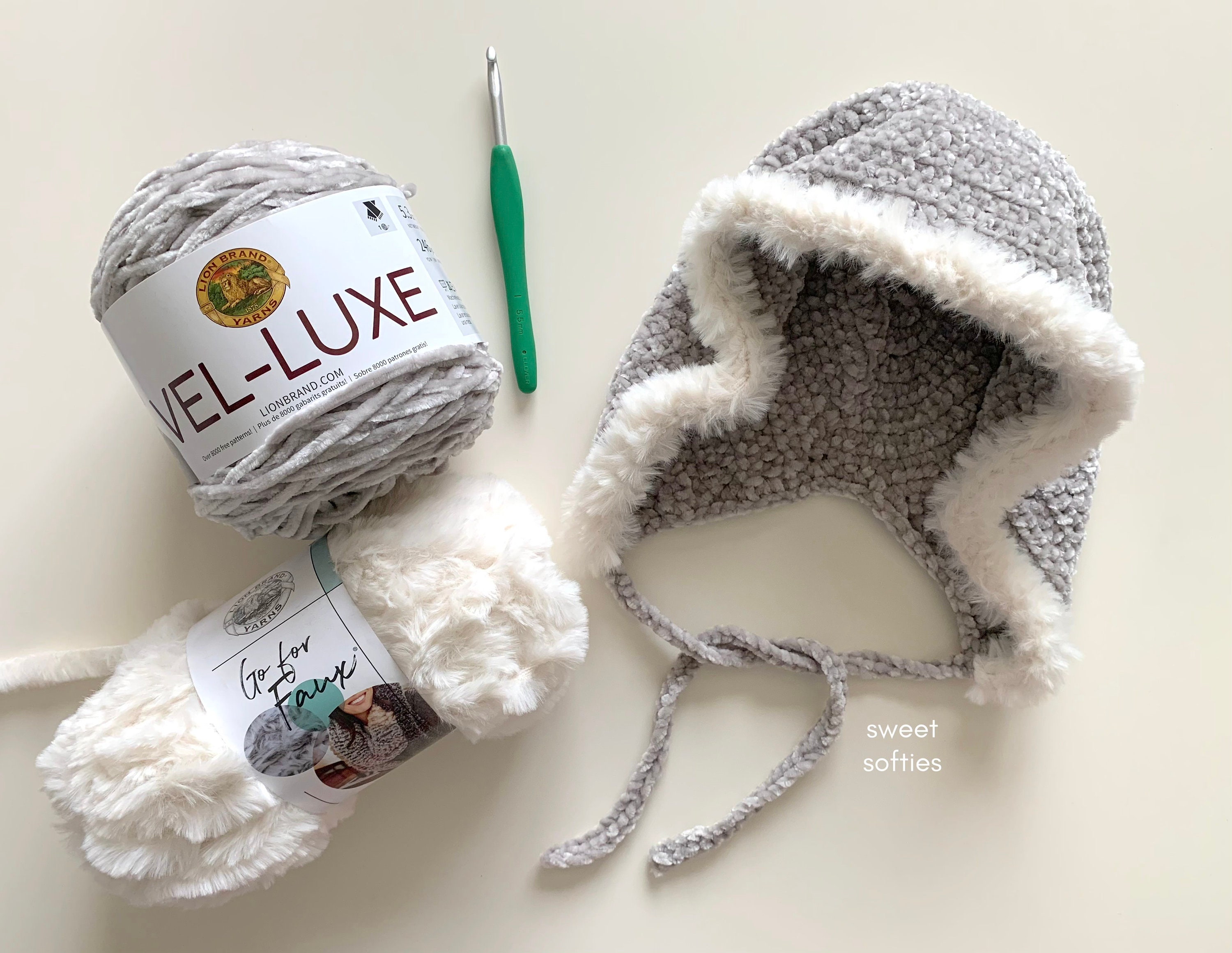 Velvet Fur Hood Crochet Pattern diy Tutorial Quick Easy Cute - Etsy