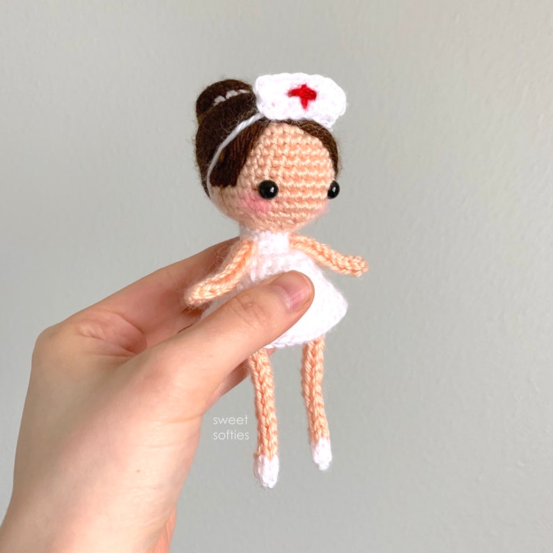 Nurse Pixie Doll Free Amigurumi Crochet Pattern (DIY Tutorial Quick ...