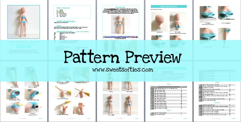 Supermodel Female Doll Base No Sew Amigurumi Crochet Pattern Etsy