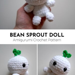 No-sew Bean Sprout Doll Crochet Pattern · DIY Yarn Fiber Art Tutorial ...