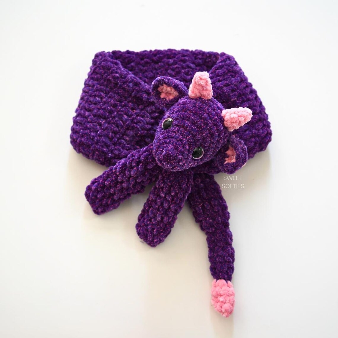 Dragon Scarf Crochet Pattern · Amigurumi Fantasy Creature Doll DIY ...