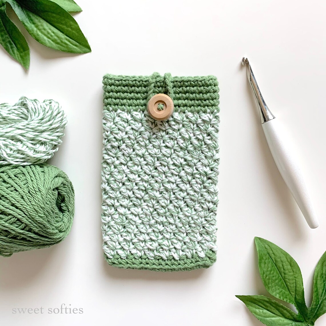 Crochet Phone Pouch Pattern DIY Tutorial Quick Easy Cute Free | Etsy