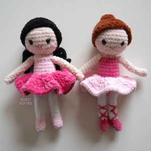 Lena the Ballerina Doll Crochet PDF Patternlow Sew Amigurumi Ballet ...