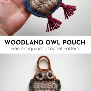 Woodland Owl Pouch Crochet Pattern · No-sew DIY Yarn Fiber Art Tutorial ...