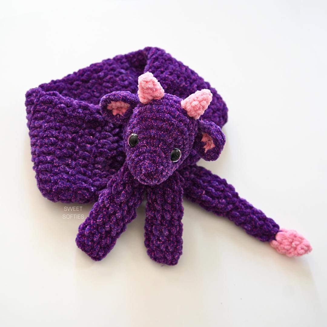 Dragon Scarf Crochet Pattern · Amigurumi Fantasy Creature Doll DIY ...