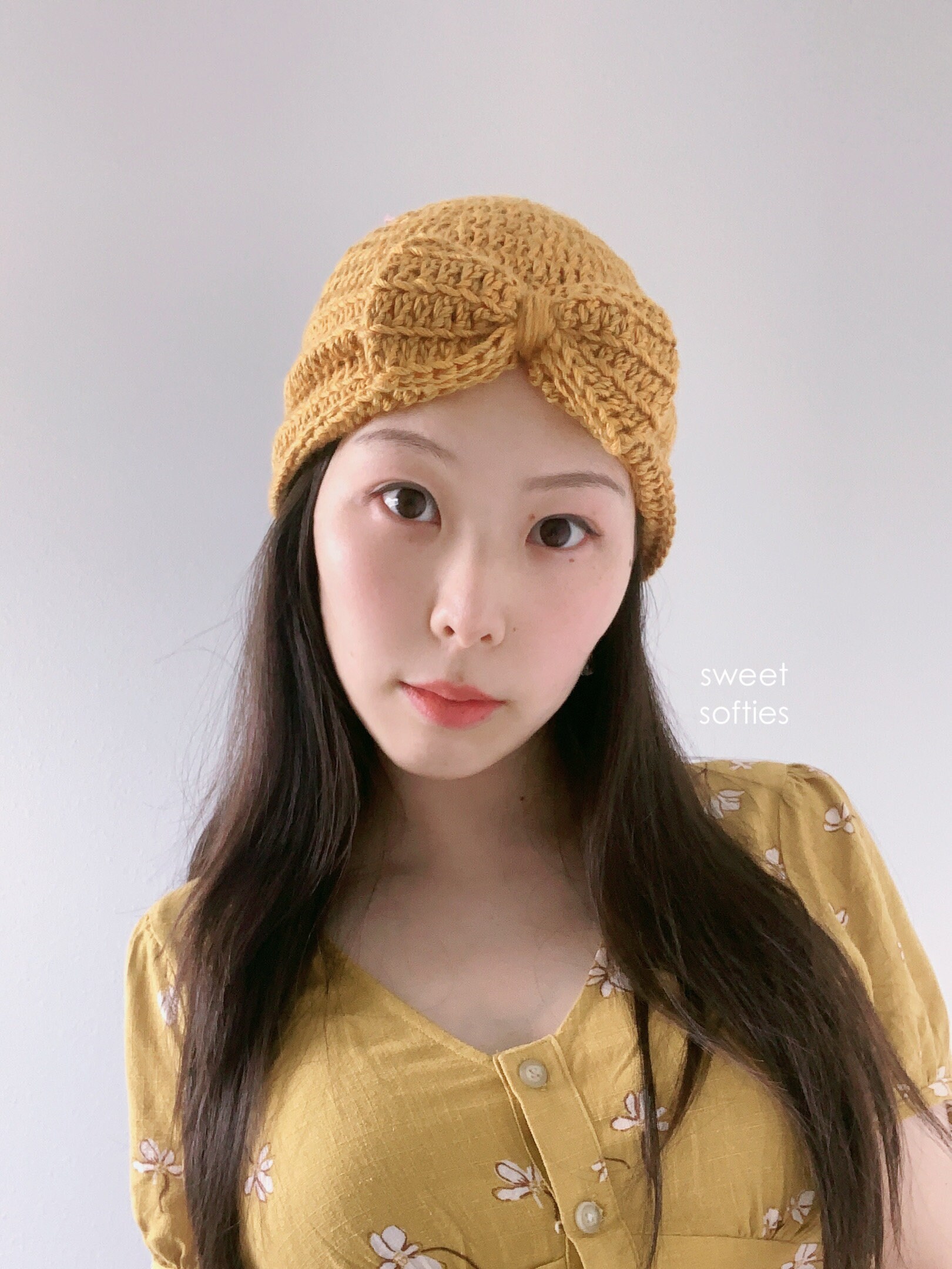 Easy Ribbed Turban with Bow Free Crochet Pattern DIY Tutorial | Etsy