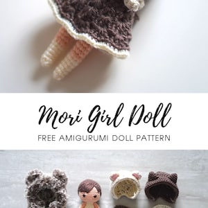 3-in-1 Amigurumi Doll Pattern Bundle · Mori Girl Crochet DIY Tutorial ...