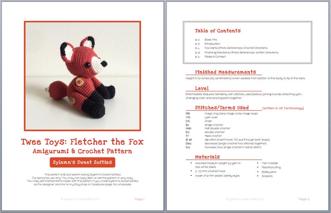 Fletcher the Fox twee Toys Collectible Series Amigurumi - Etsy