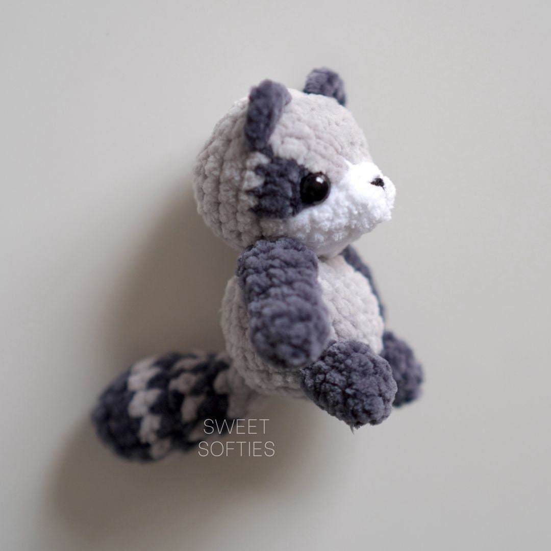 Pocket Raccoon Crochet Pattern · Amigurumi PDF Tutorial Baby Stuffed ...