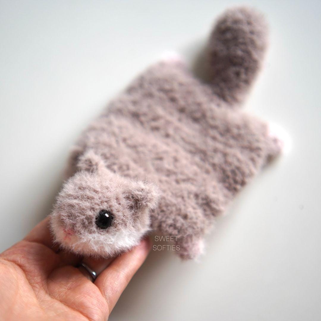 Flying Squirrel Mug Rug Crochet Pattern · Low-sew Amigurumi Cup Coaster ...