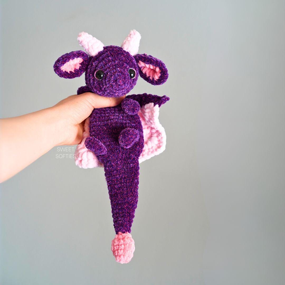 Yumi's Night Guardian Dragon Snuggler Crochet Pattern · Amigurumi ...