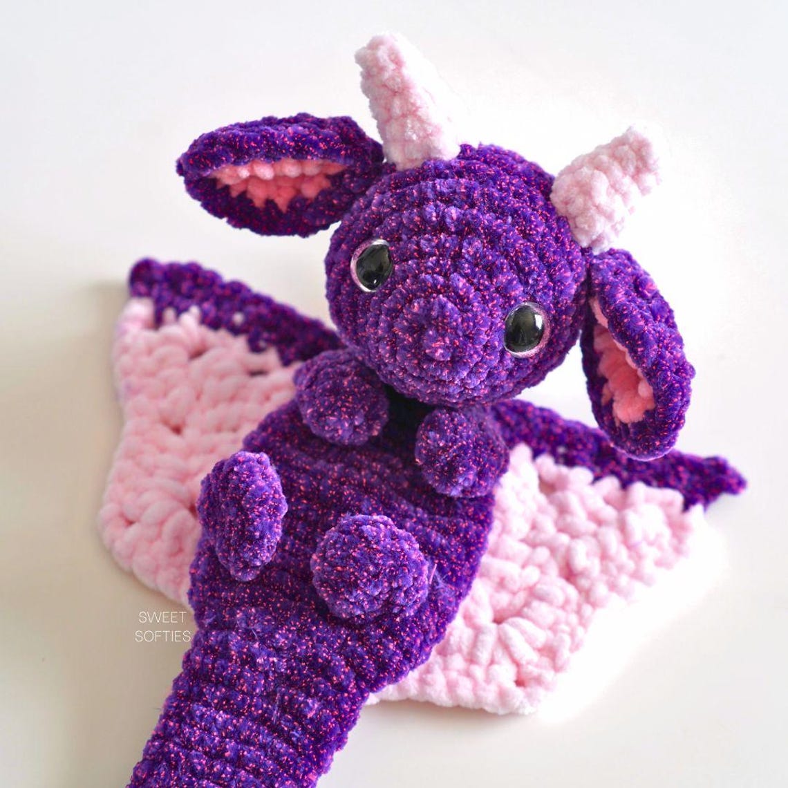Yumi's Night Guardian Dragon Snuggler Crochet Pattern · Amigurumi ...