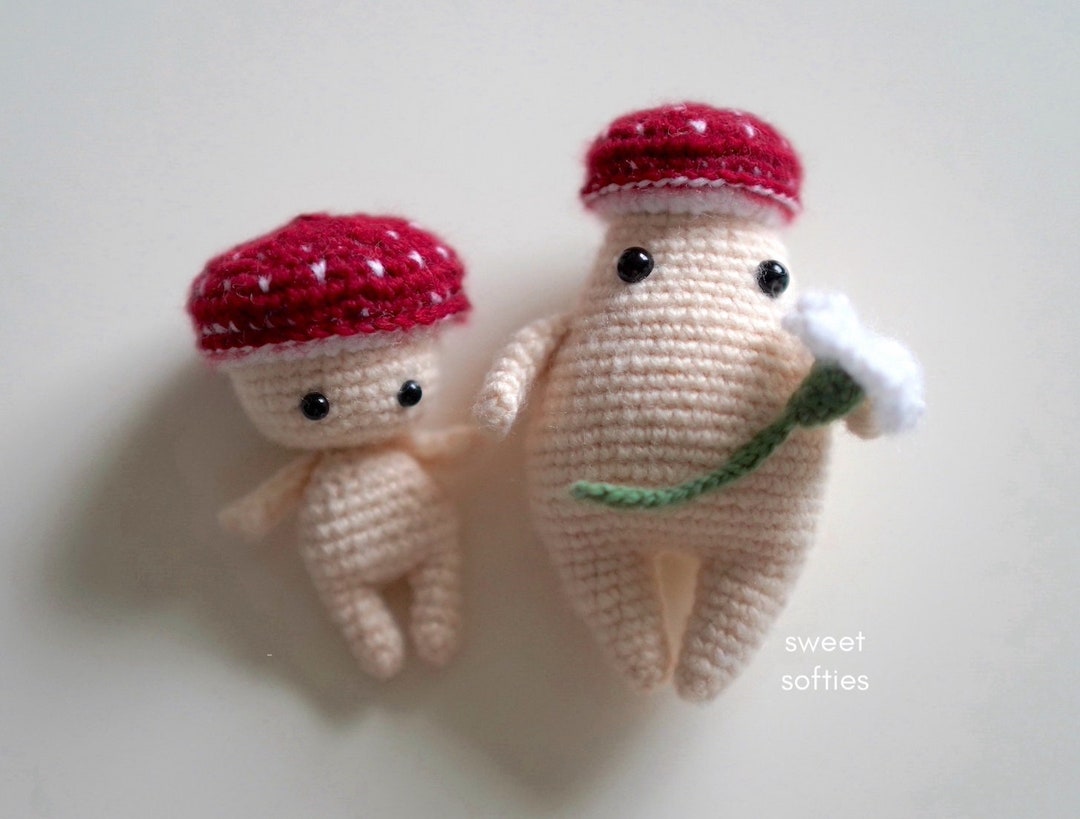 Baby Toadstool & Mr. Mushroom Amigurumi Doll Pattern · Free Crochet ...