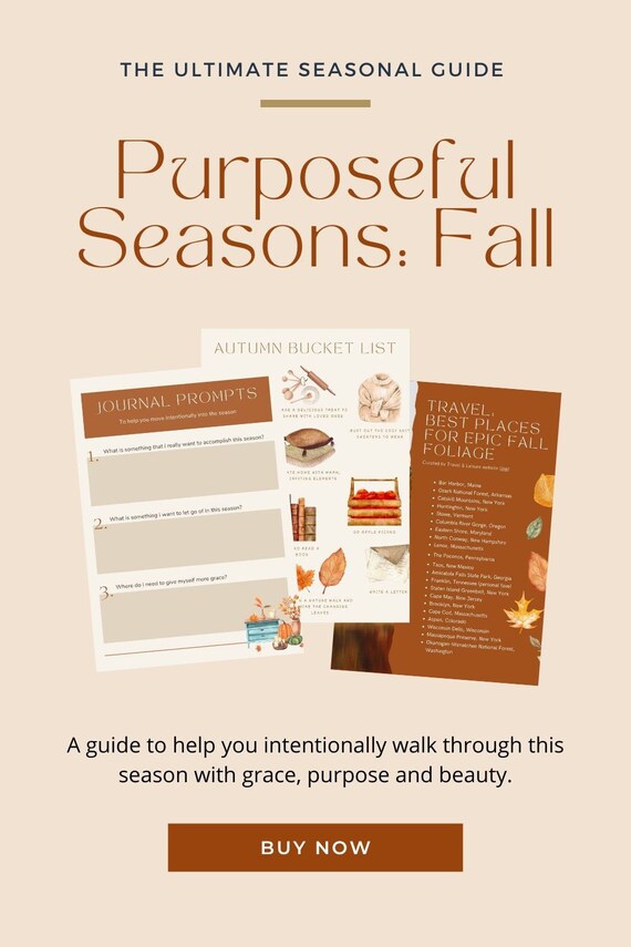 The Ultimate Fall Guide Helping You Be Intentional With This - Etsy