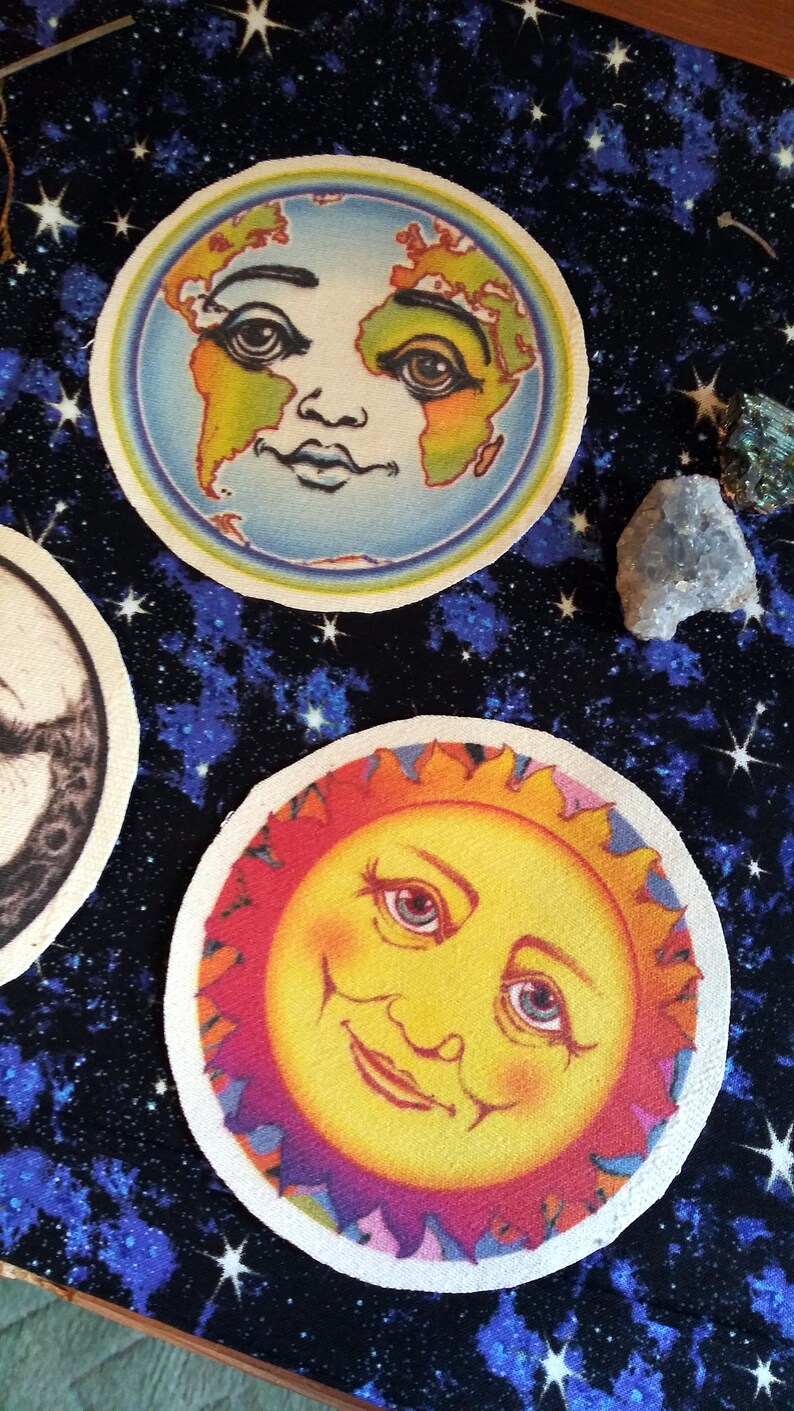 Sun Earth Moon Patches Set Celestial Patches Solar System - Etsy