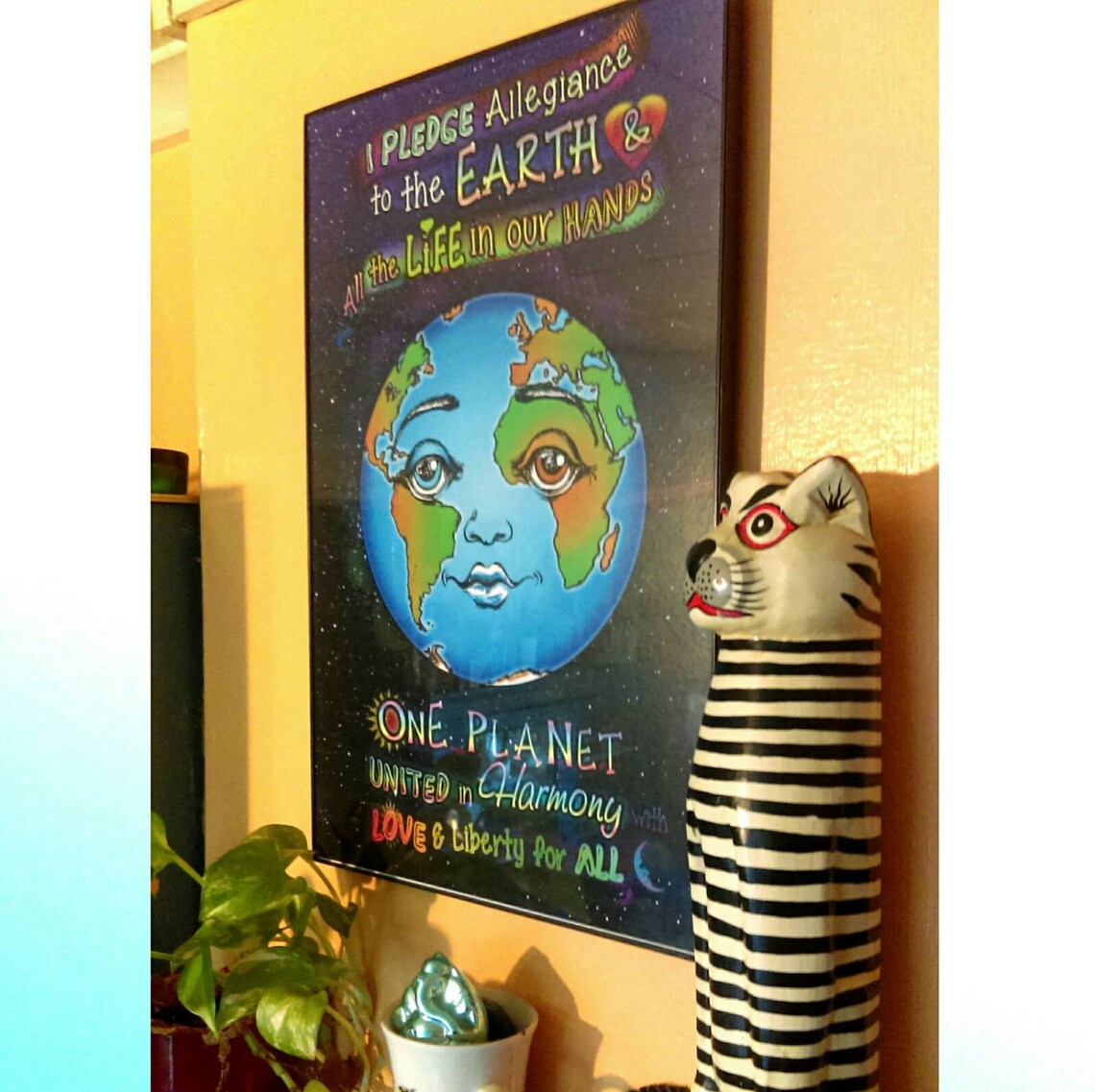 Earth Day I Pledge Allegiance to the Earth Poster Global | Etsy