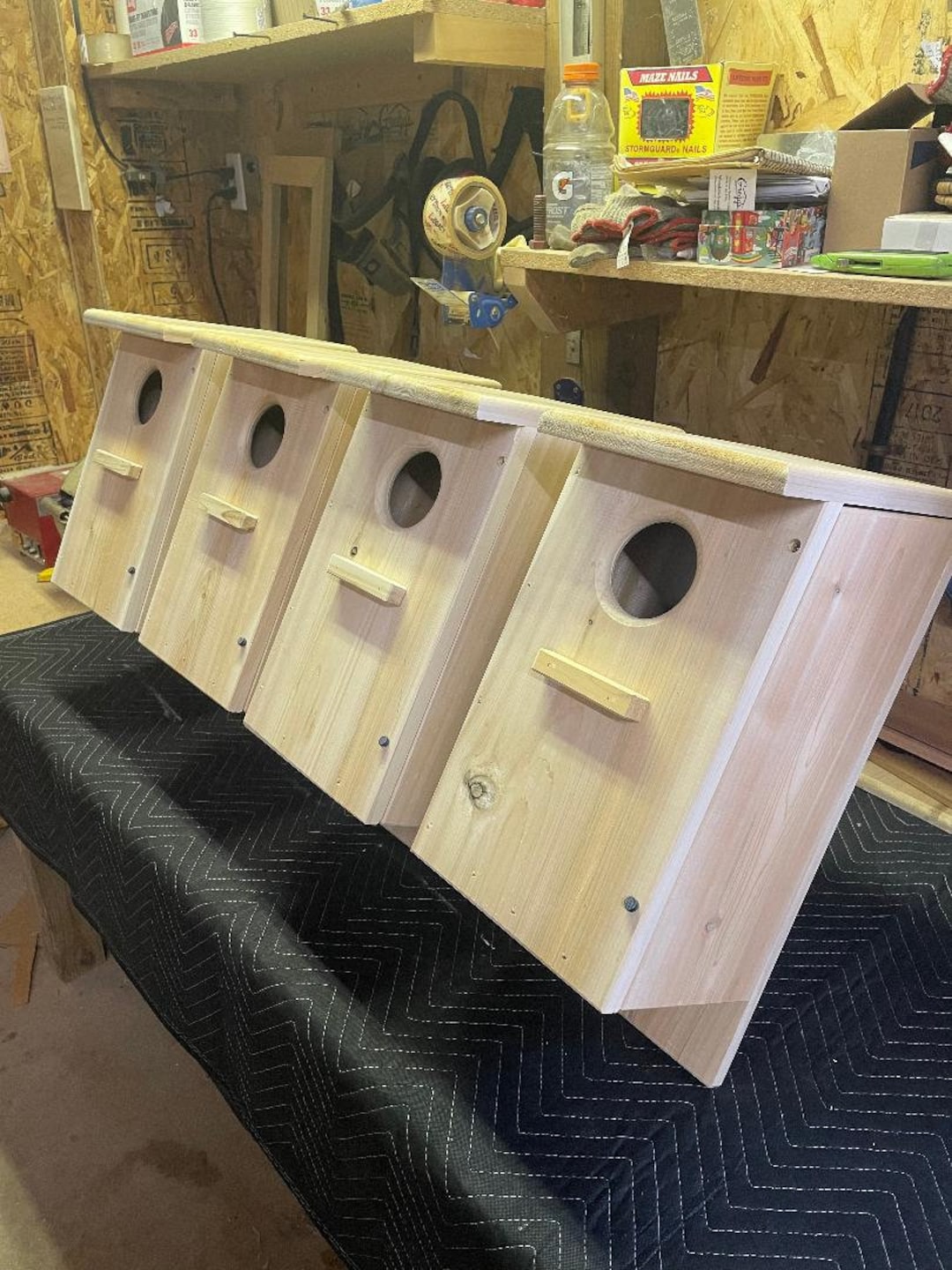 4 Pack Screech Owl/kestrel Nesting Boxes, White Cedar - Etsy
