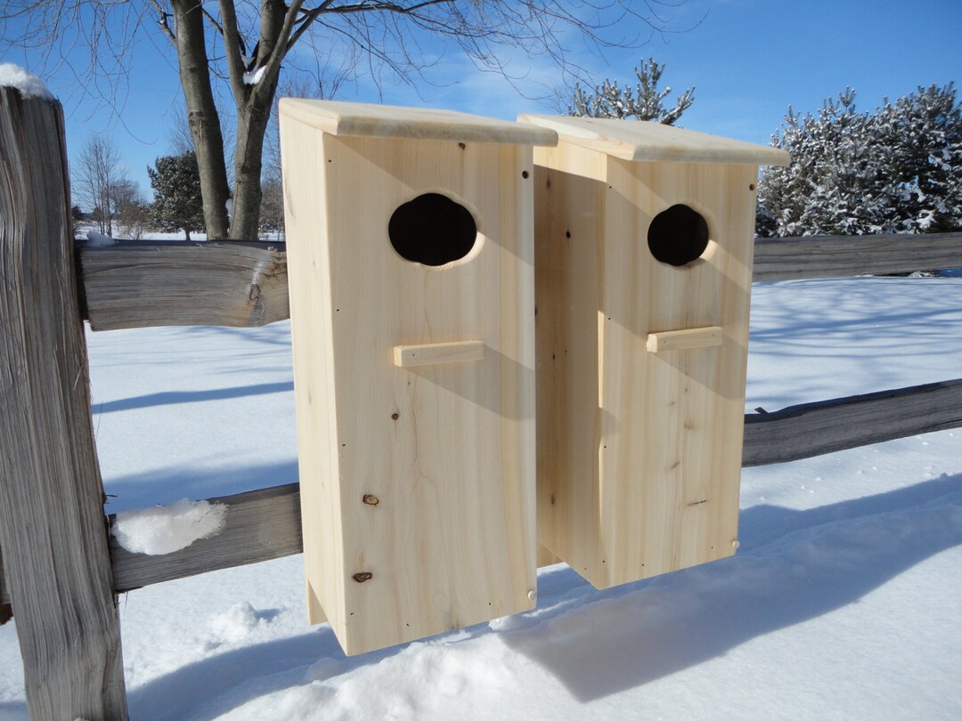 Two Pack Wood Duck Nesting Boxes Cedar, Split Door. - Etsy