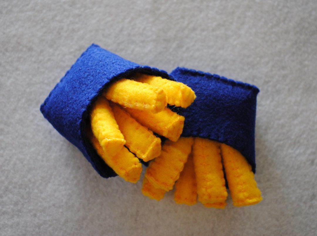 TWO French Fries Hair Clip Cute Felt French Fries Hair Accessory Food ...