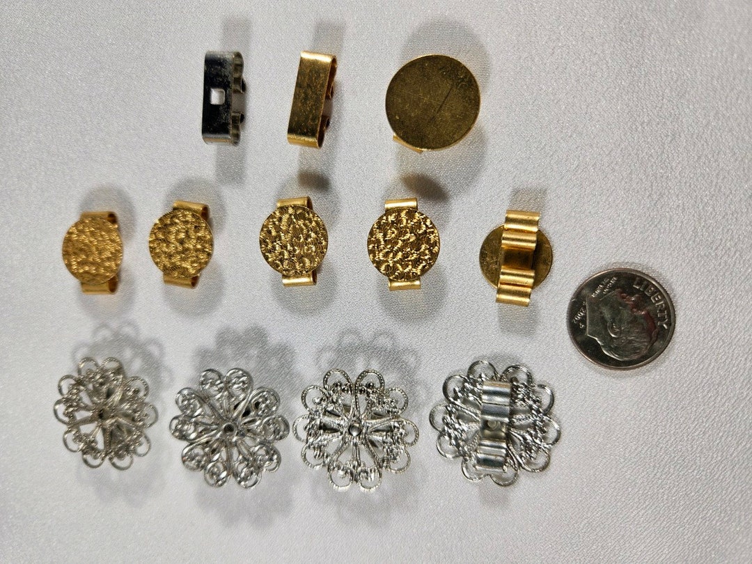 Bolo Slide Cabochon Blank, Glue-on, Lot of 12, Decorative, Gold Tone ...