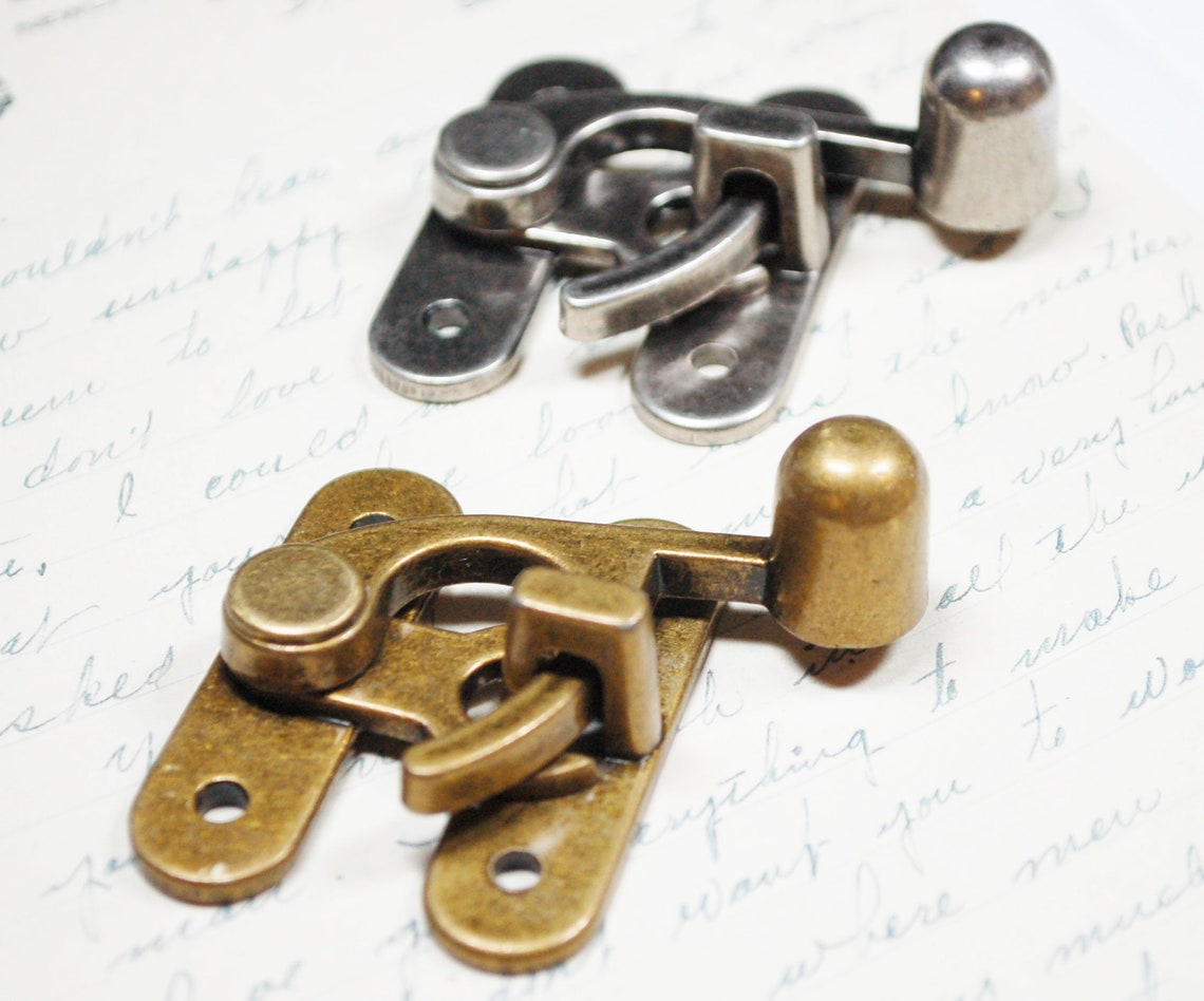 Large Swing Clasp Antiqued Silver Hardware - Industrial Steampunk ...