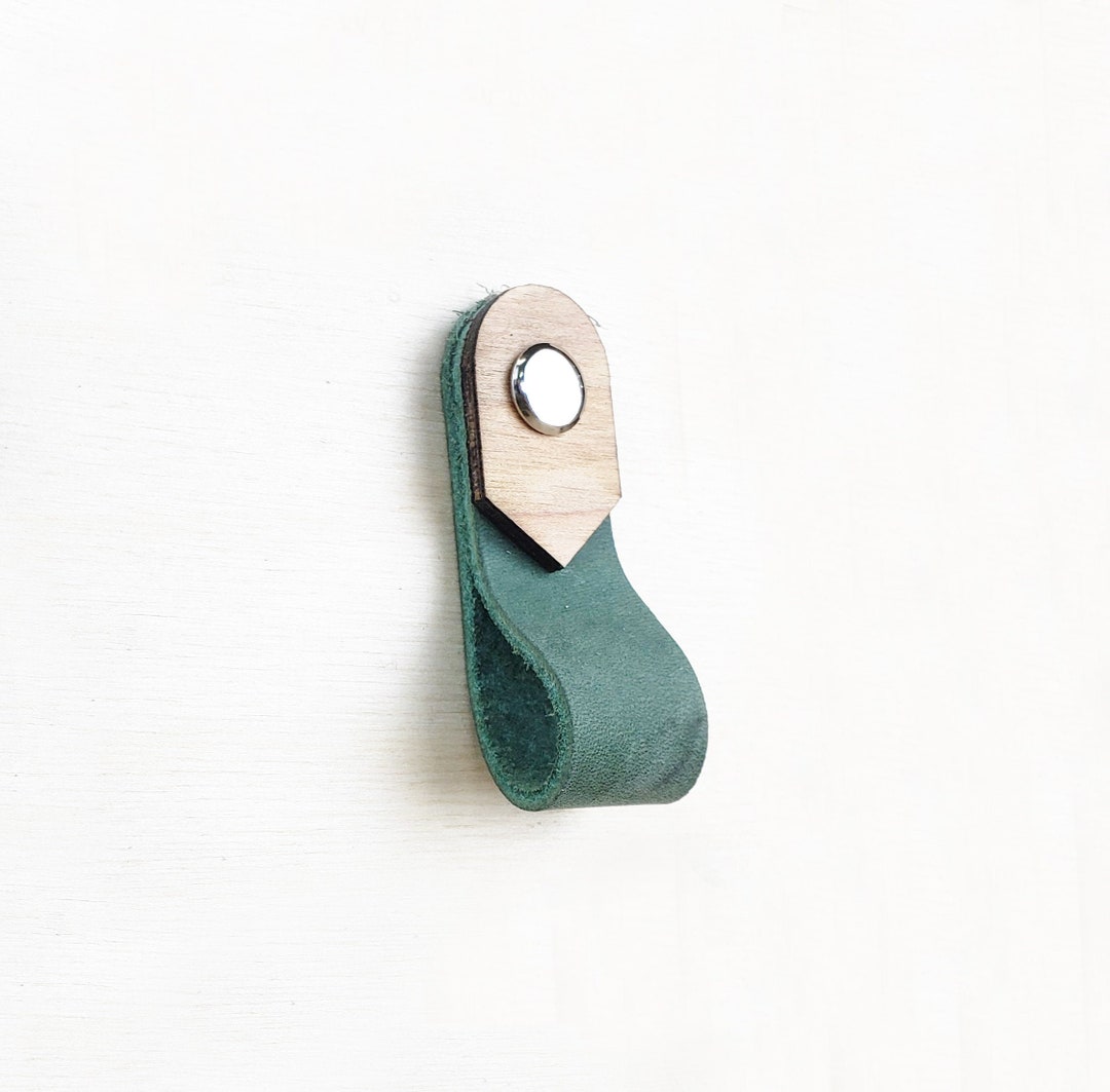 Wood Drawer Pulls Leather Drawer Pulls West Coast Modern Boho Drawer ...