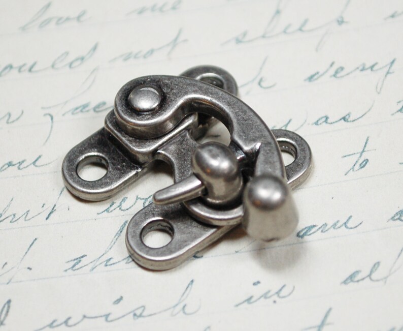 2 Small Swing Clasps Hardware - Brass Swing Clasp, Silver Swing Clasp ...