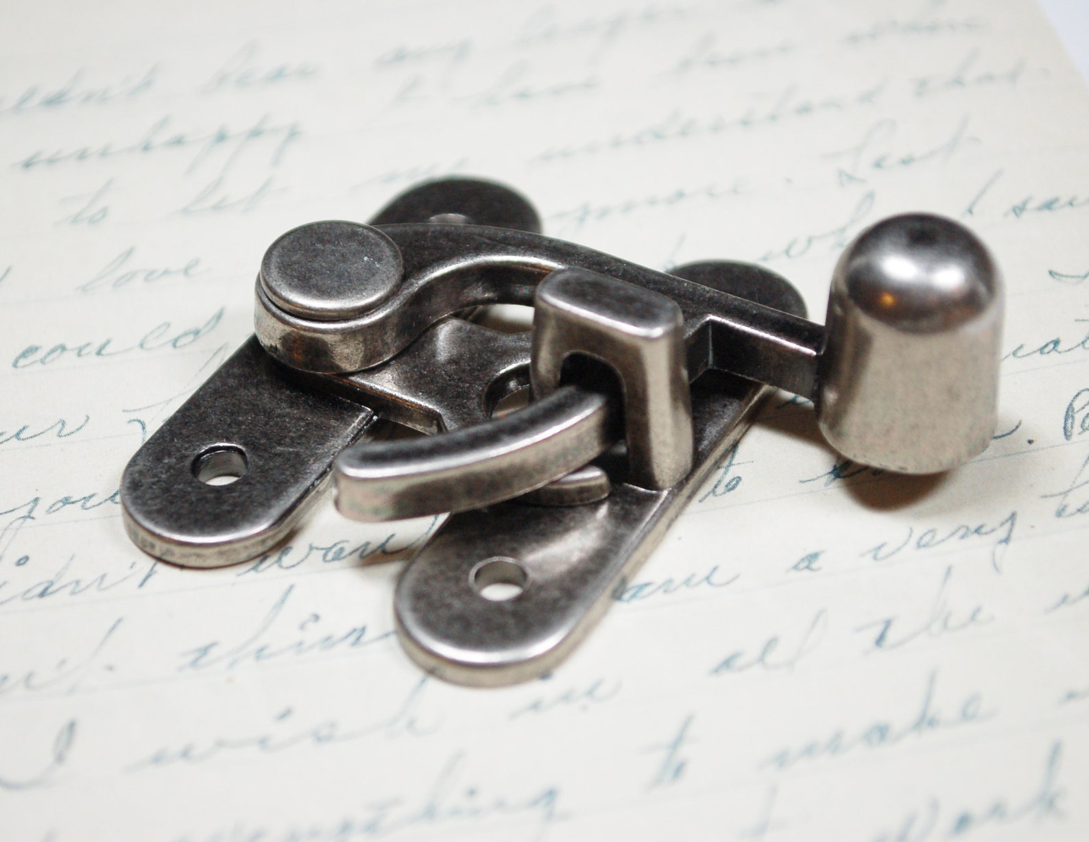 Large Swing Clasp Antiqued Silver Hardware Industrial Steampunk Closure ...