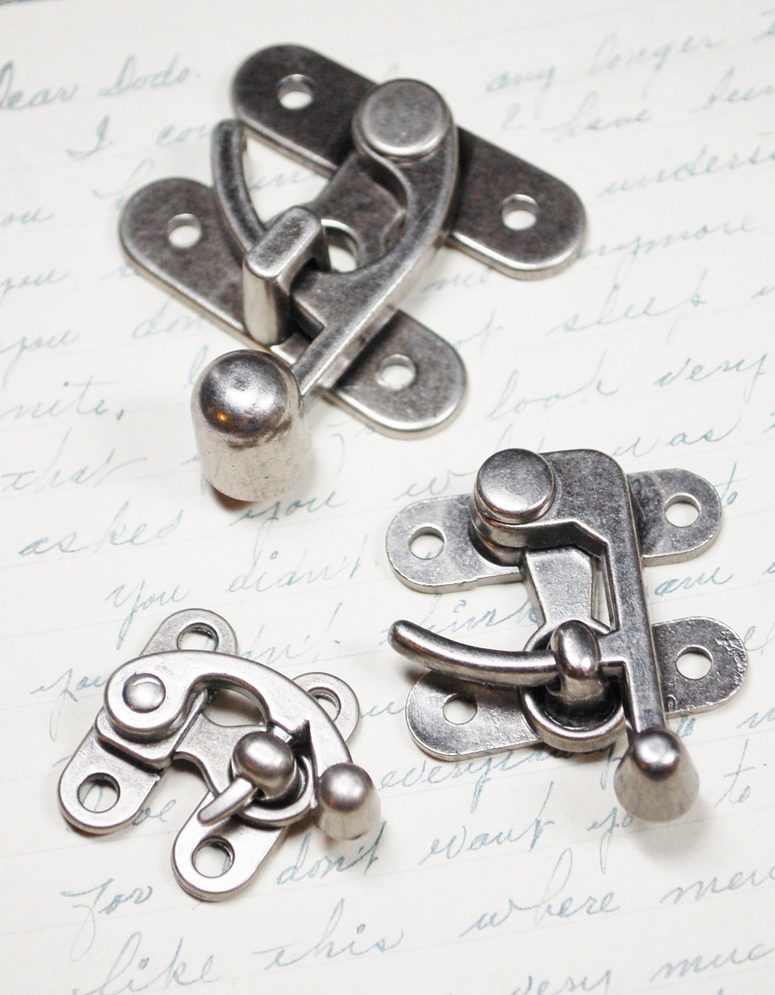 Lot of 3 Swing Clasps Different Sizes of Antiqued Silver | Etsy