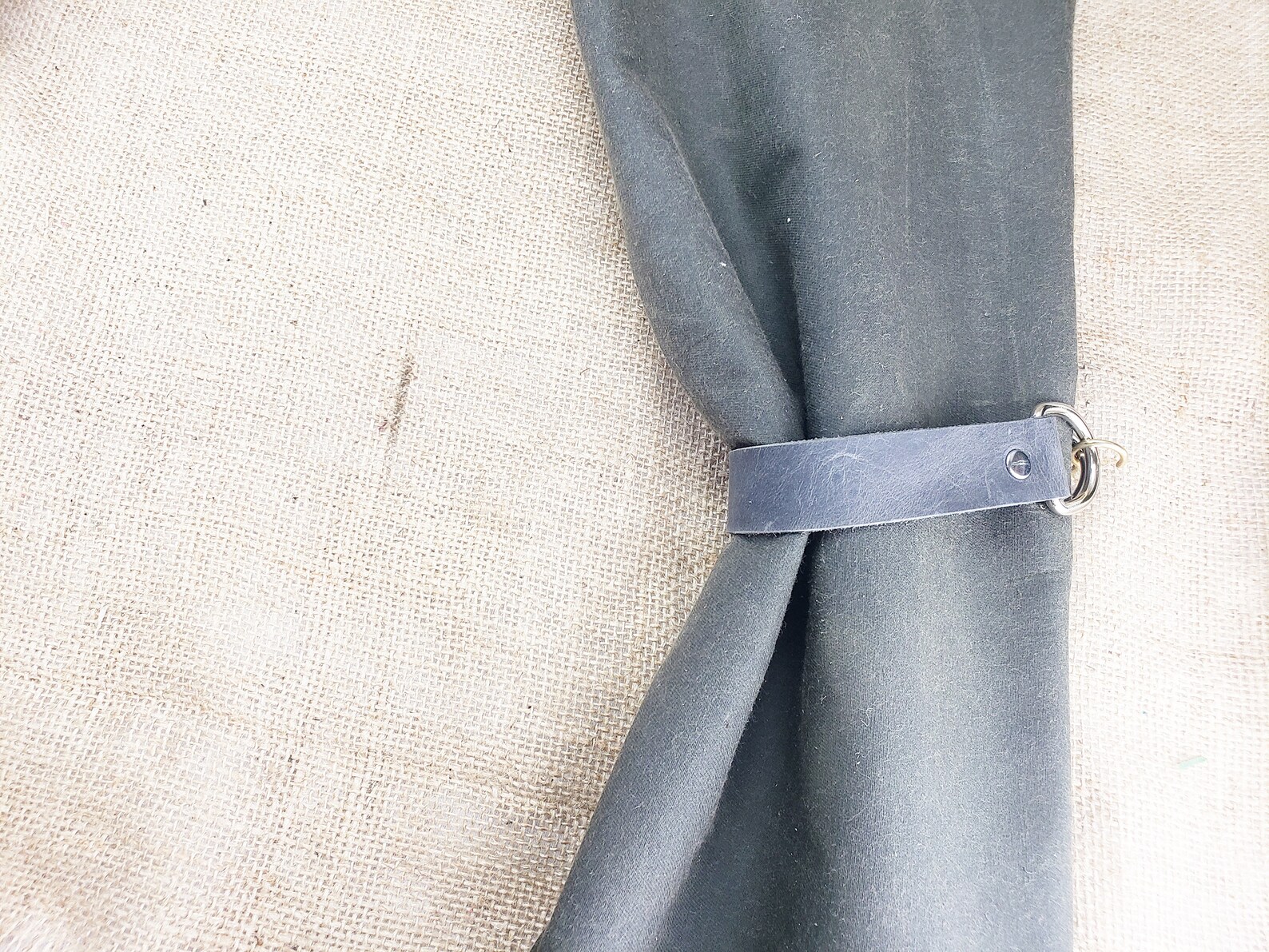Gray Leather Curtain Tie Backs Leather Curtain Ties Leather - Etsy