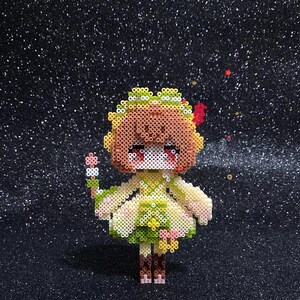 Instant Download! 3D Perler Bead Pattern Kawaii Girl With Dango Candy ...