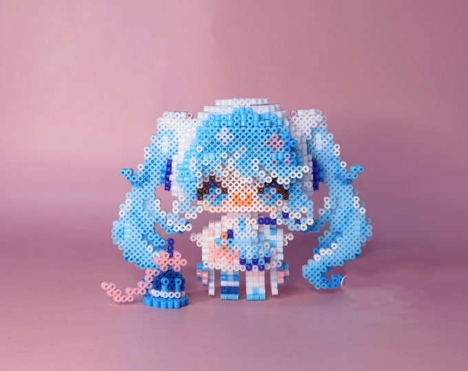 Instant Download! 3D Perler Bead Pattern Kawaii Hatsune Miku Little Red ...