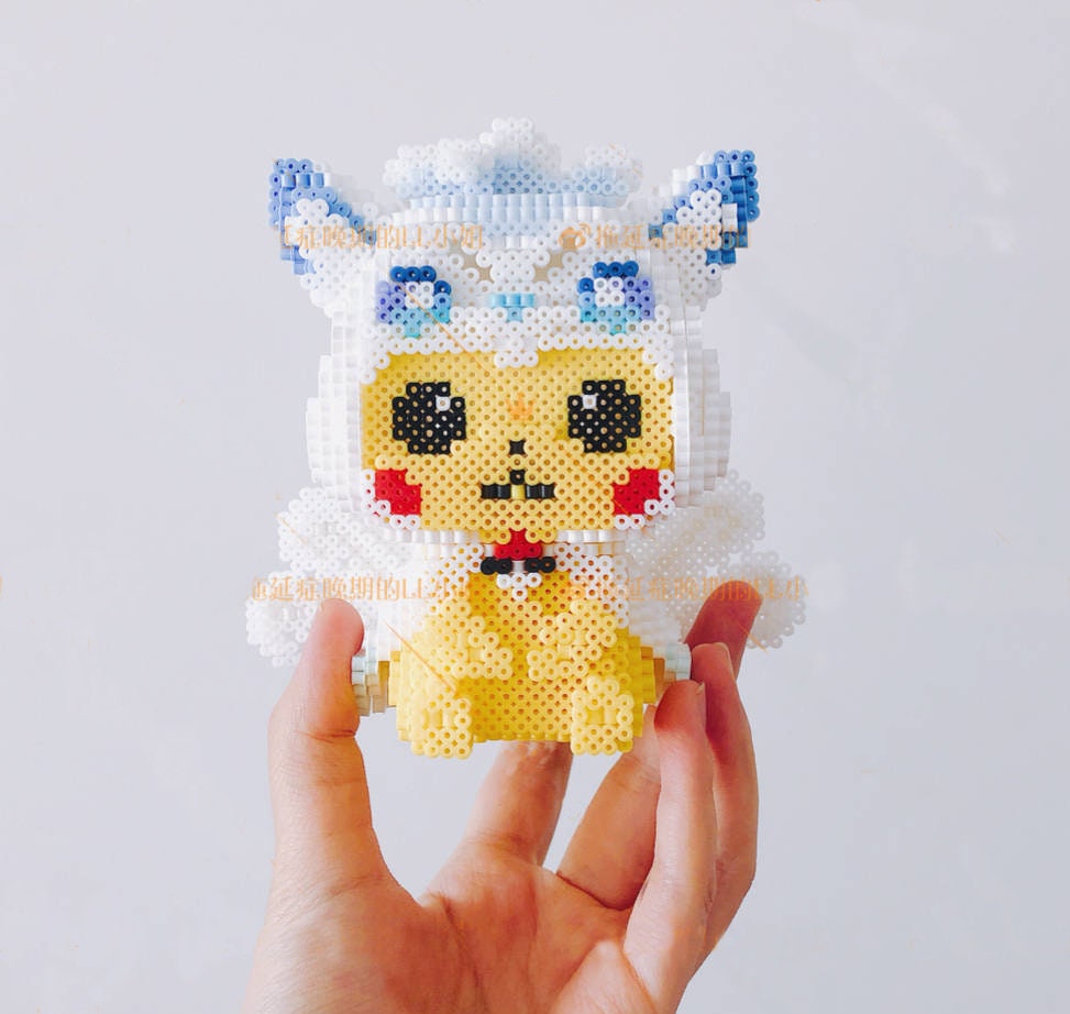 Jewelry & Beauty Set of 2 3D Perler Bead Pattern Tutorial Pikachu ...