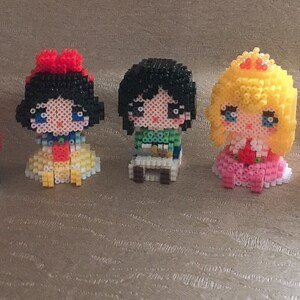 3D Perler Bead Pattern Tutorial Princesses - Etsy