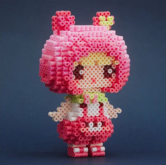 Instant Download 3D Perler Bead Pattern Tutorial Kawaii Girl | Etsy
