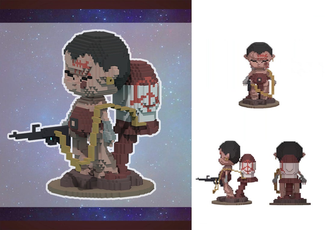 Instant Download! 3D Perler Bead Digital Pattern SOS Kid With Gun - Etsy