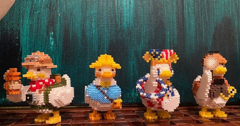 Instant Download Set of 4 3D Perler Bead Pattern Duck Tale - Etsy