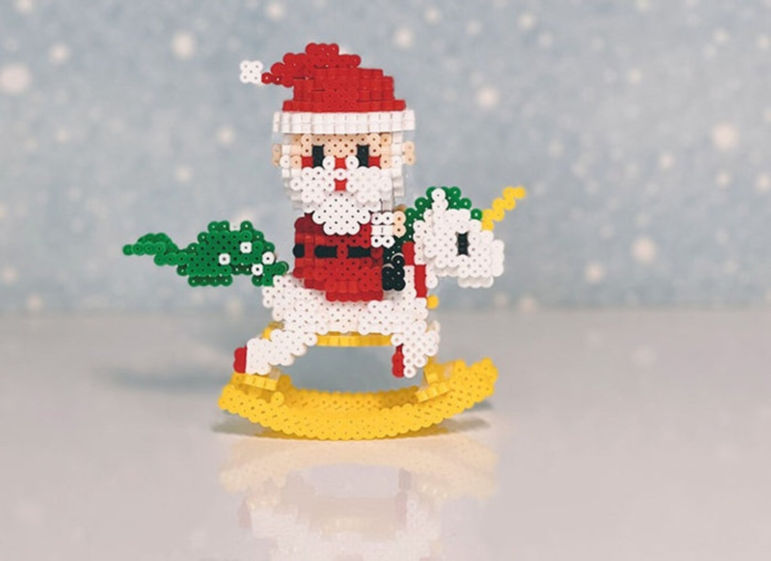 Instant Download 3D Perler Bead Pattern Tutorial Santa on | Etsy
