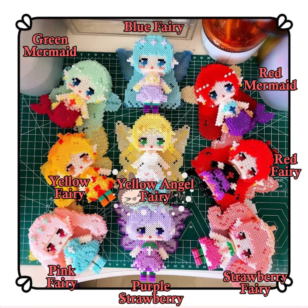 3D Perler Bead Pattern Tutorial Mermaid Fairy Elves - Etsy