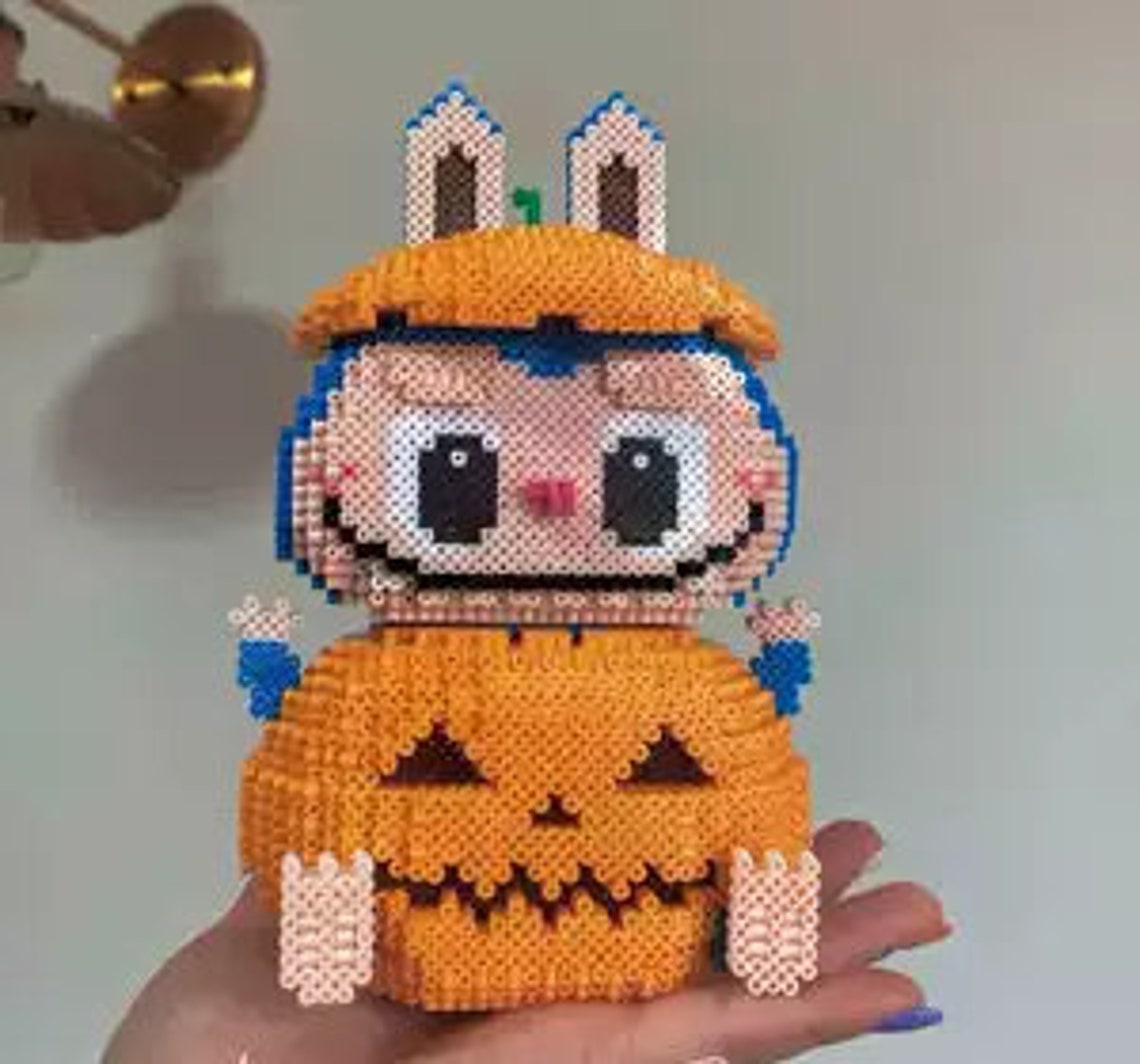 Instant Download 3D Perler Bead Pattern Labubu Pumpkin | Etsy
