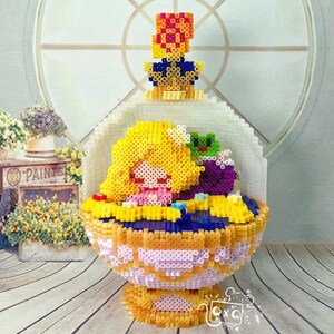 3D Perler Beads Pattern Tutorial Princess Crystal Ball - Etsy