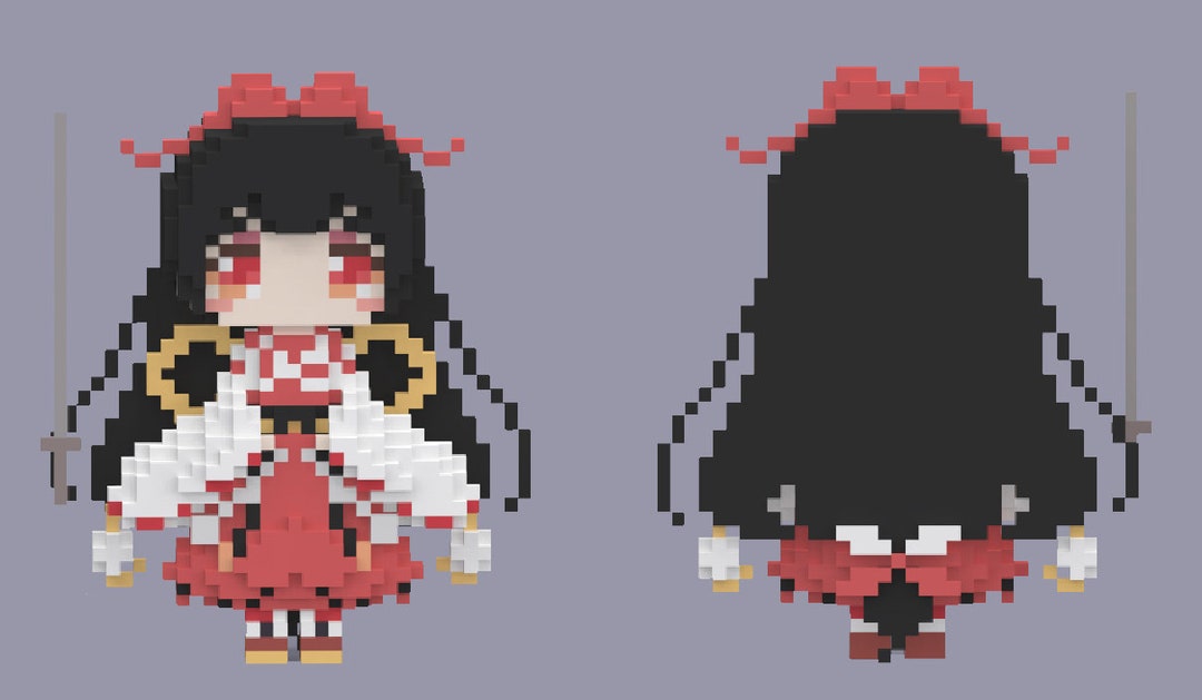 Instant Download! 3D Perler Bead Pattern Tutorial Kawaii Fox Girl Inari ...