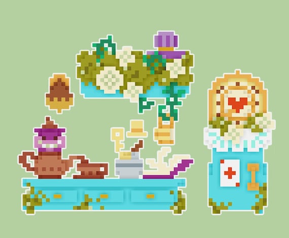 Instant Download 3D Perler Bead Pattern Alice in Wonderland | Etsy