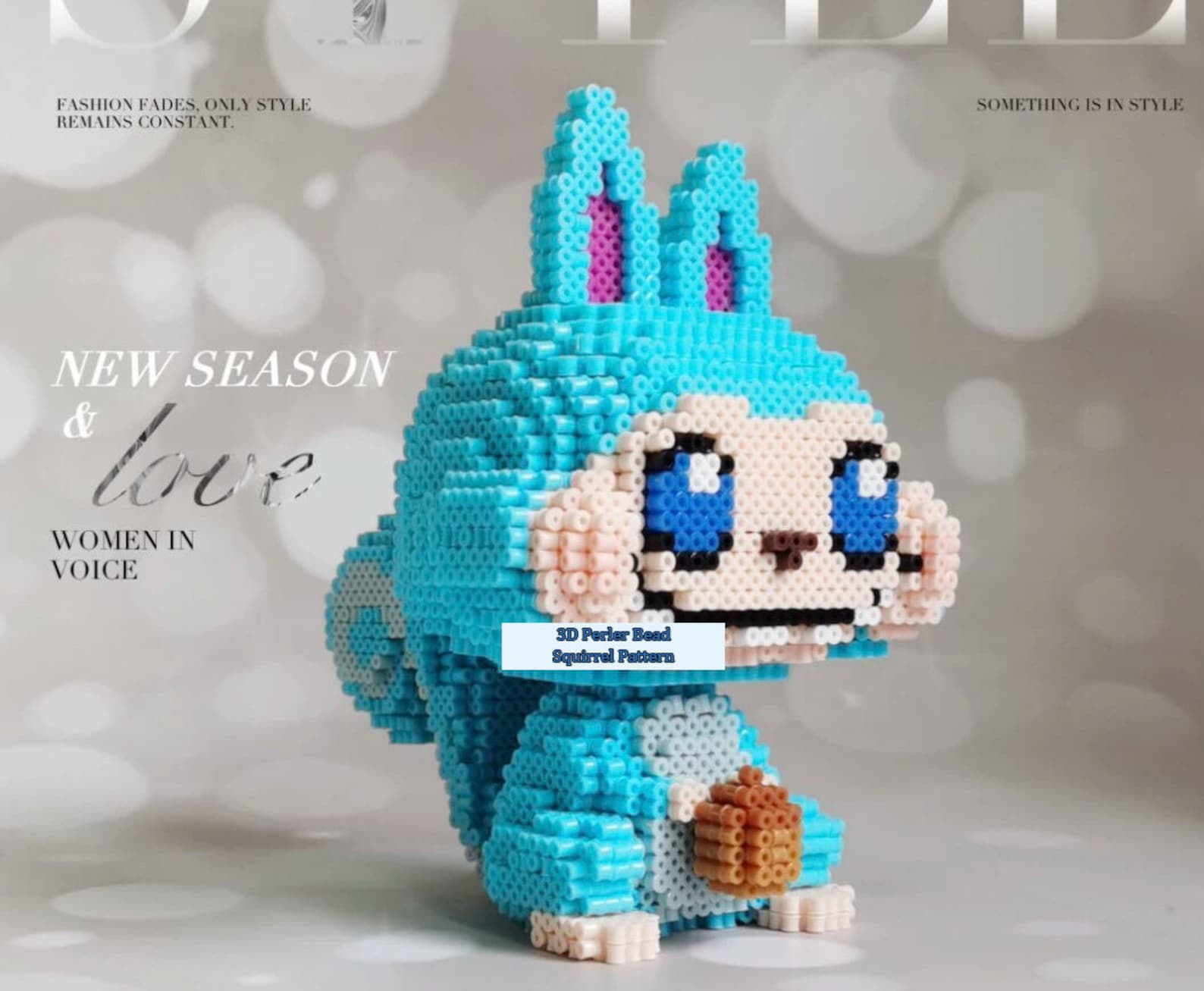 Instant Download 3D Perler Bead Pattern Cute Squirrel - Etsy