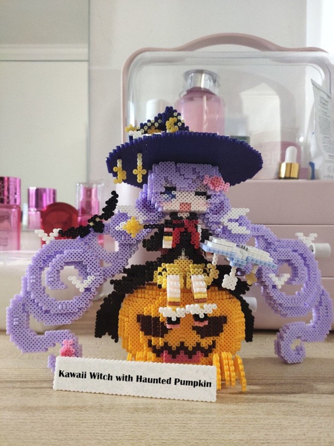 Instant Download! 3D Perler Bead Pattern Halloween Kawaii Girl Witch ...